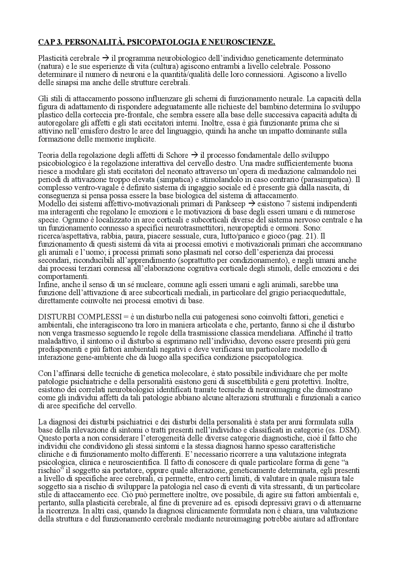 Capitolo 3 Lingiardi Docsity