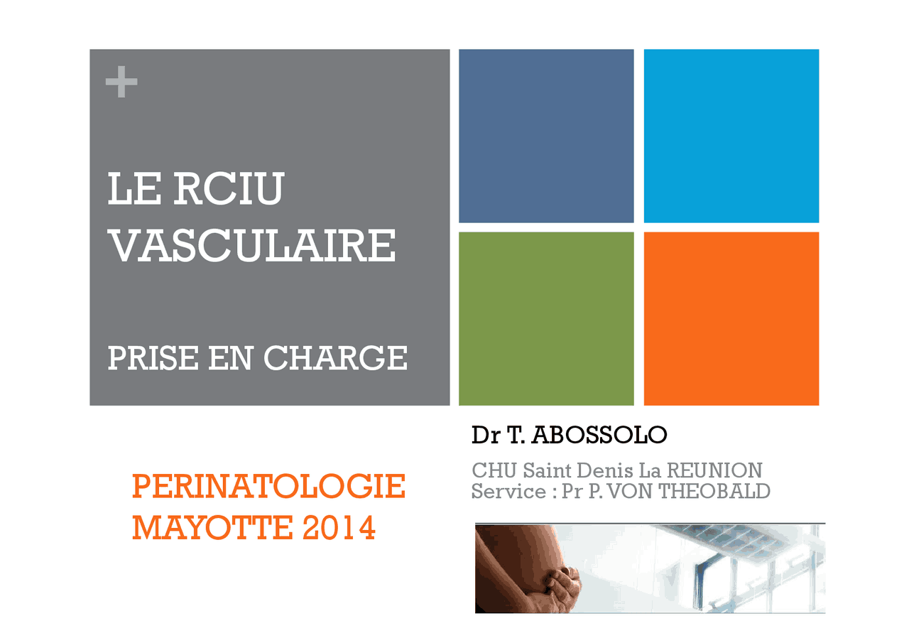 LE RCIU VASCULAIRE - Docsity