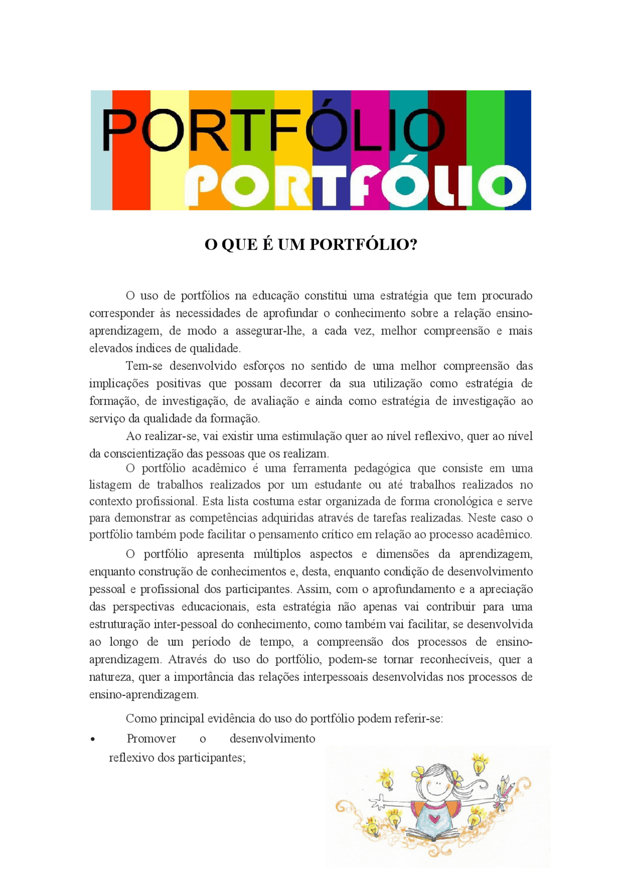 Como Fazer Um Portifolio Resumos Matemática Docsity