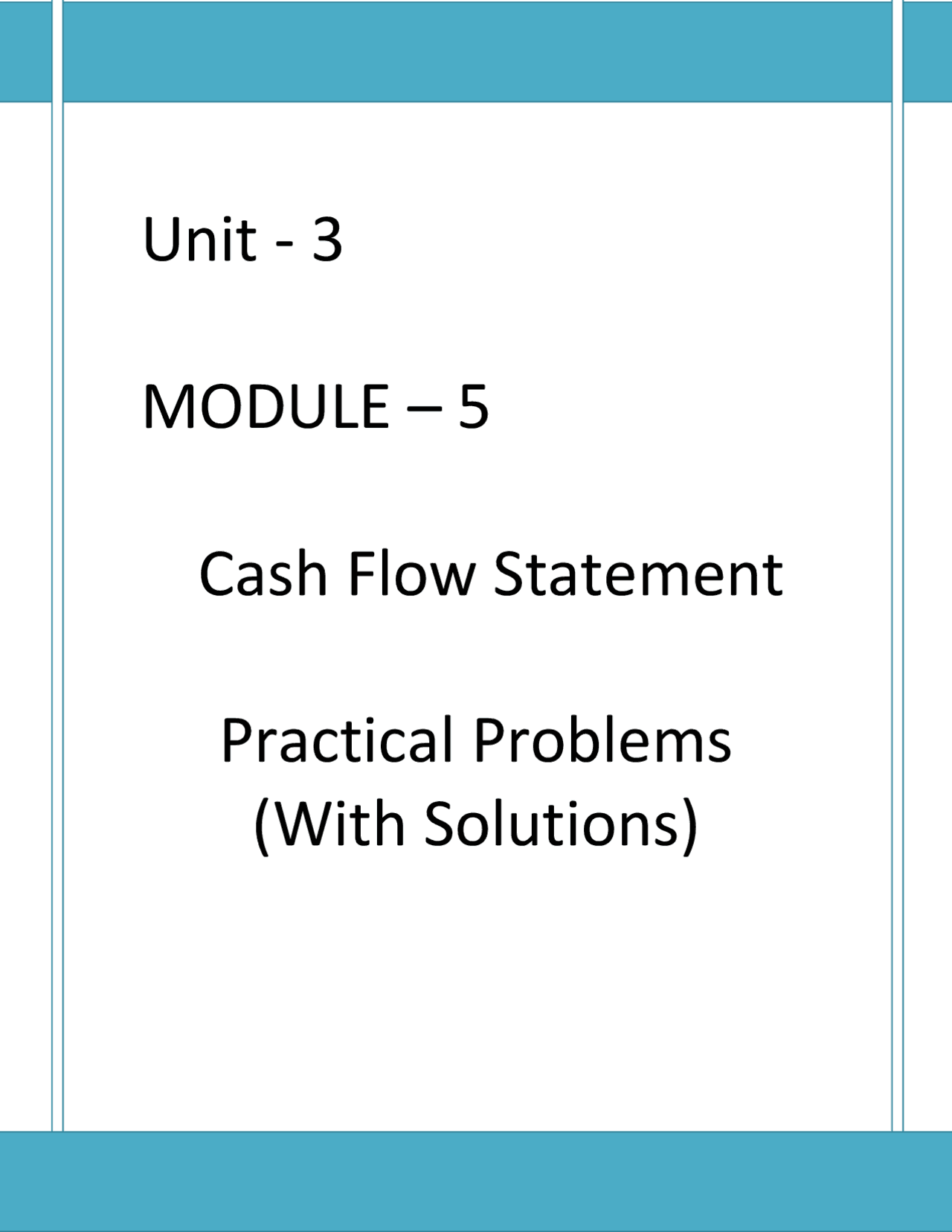 Cash Flow Statement Docsity