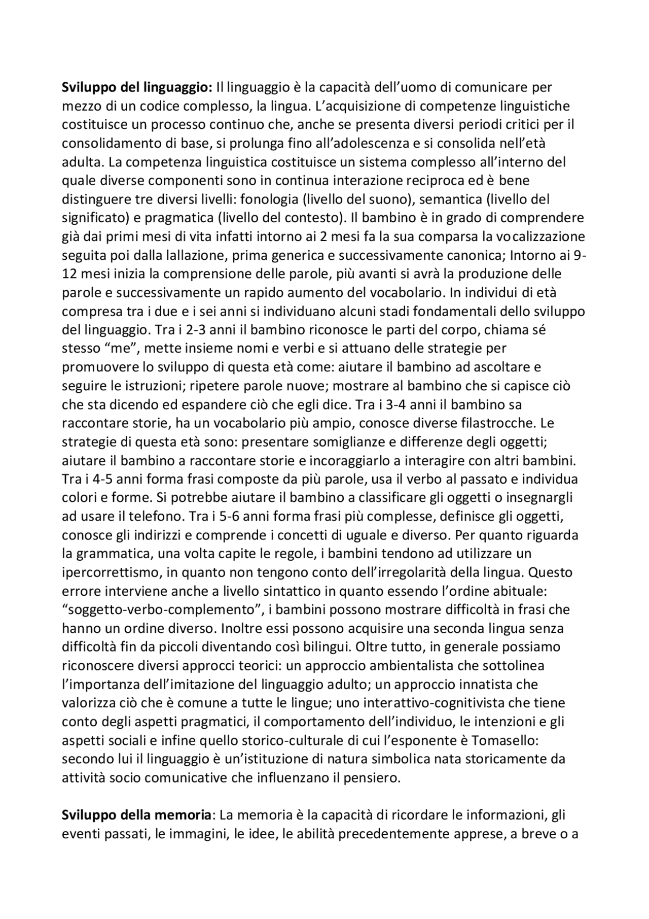 Domande E Risposte Sviluppo Docsity