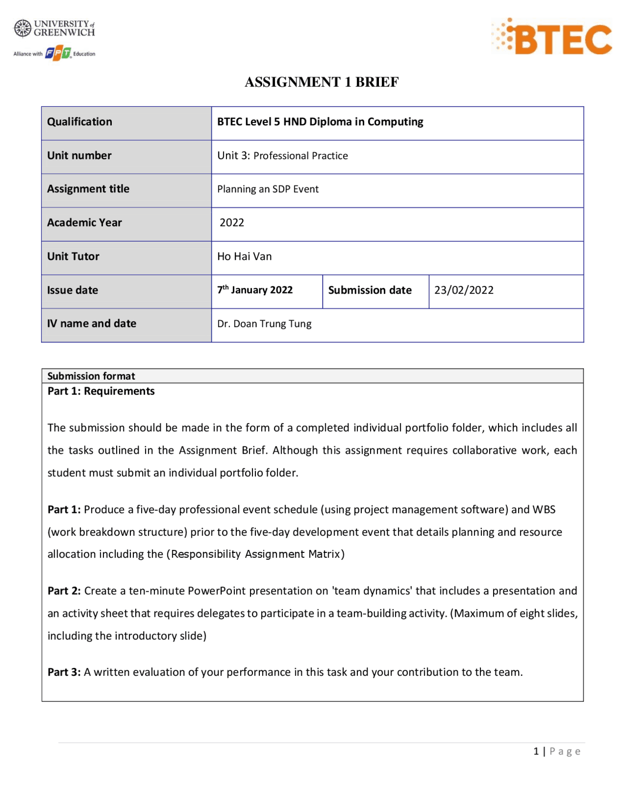 1622 Database Design And Development Assignments Database Programming Docsity
