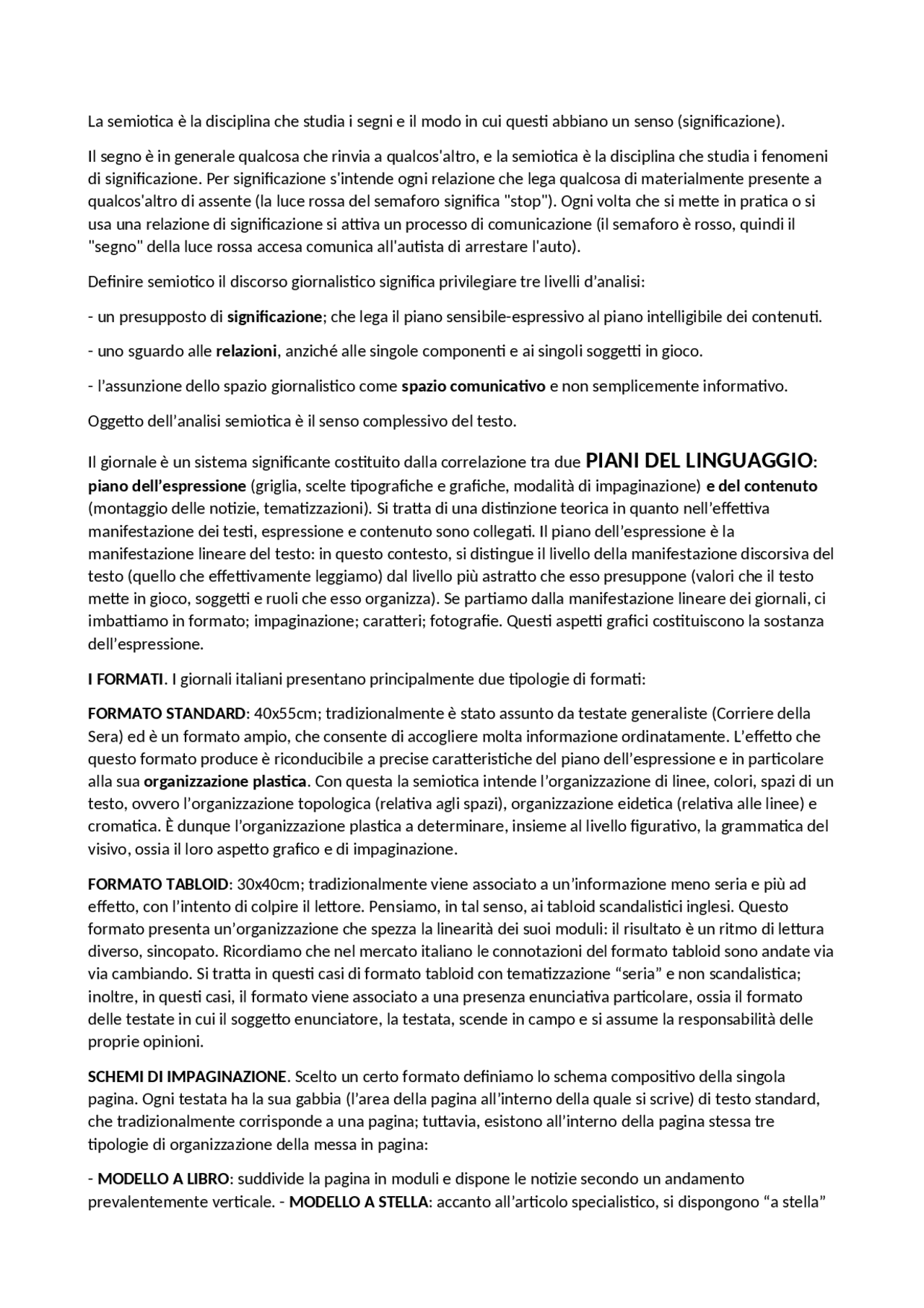 Semiotica Del Testo Giornalistico Docsity