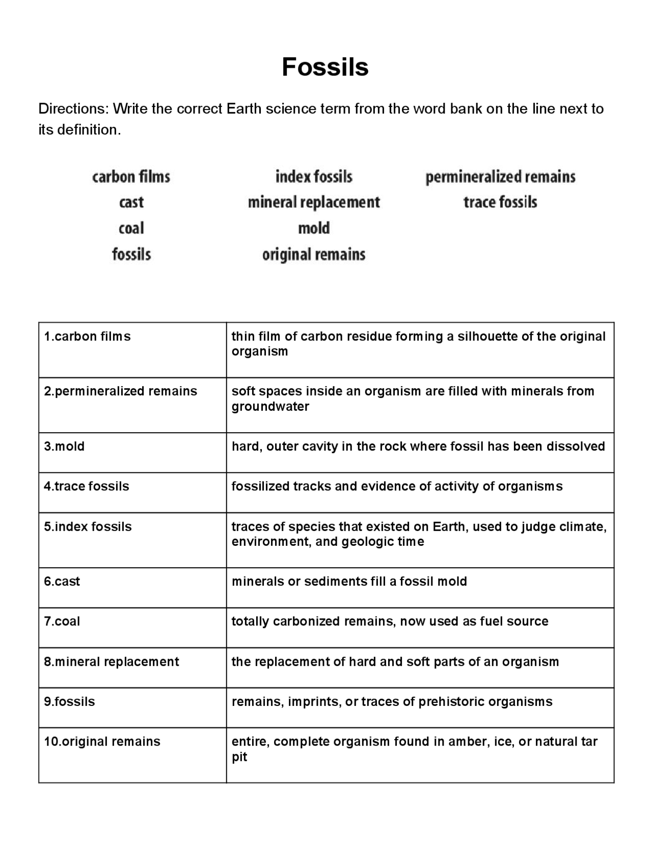 Fossils and more with these notes - Docsity