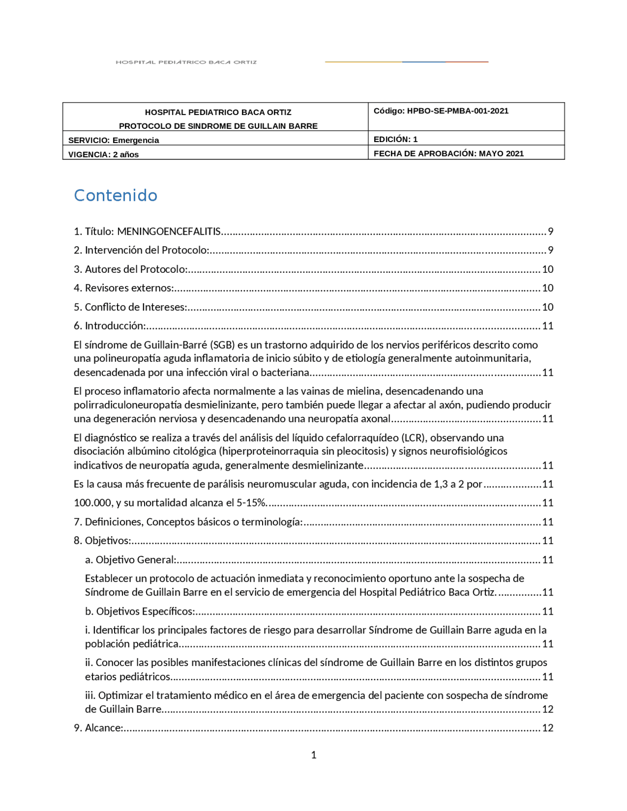 Guillain barre protocolo - Docsity