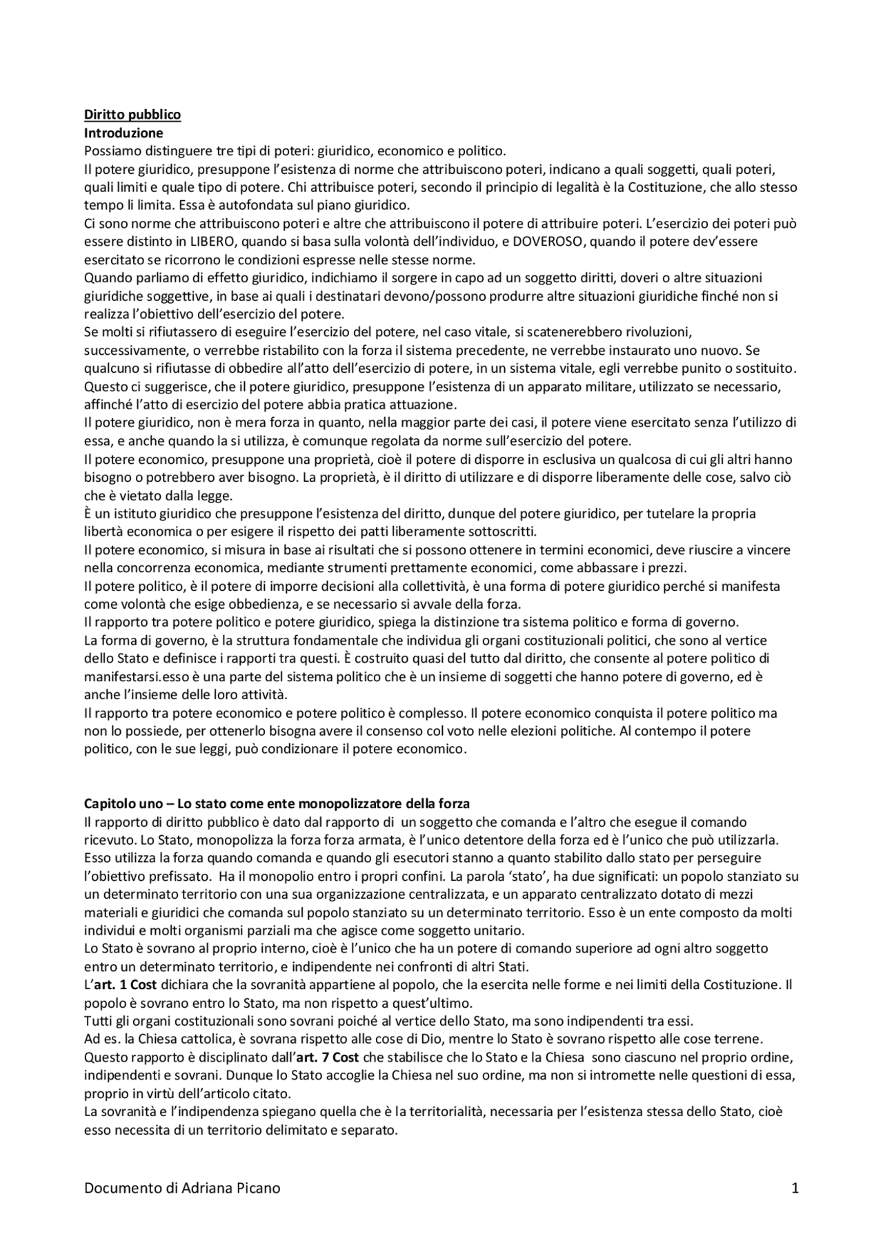 Manuale Di Diritto Pubblico Di Ugo Rescigno Docsity
