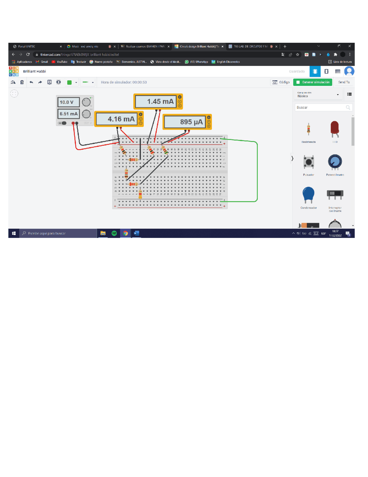 Ejercicios tinkercad de lab - Docsity