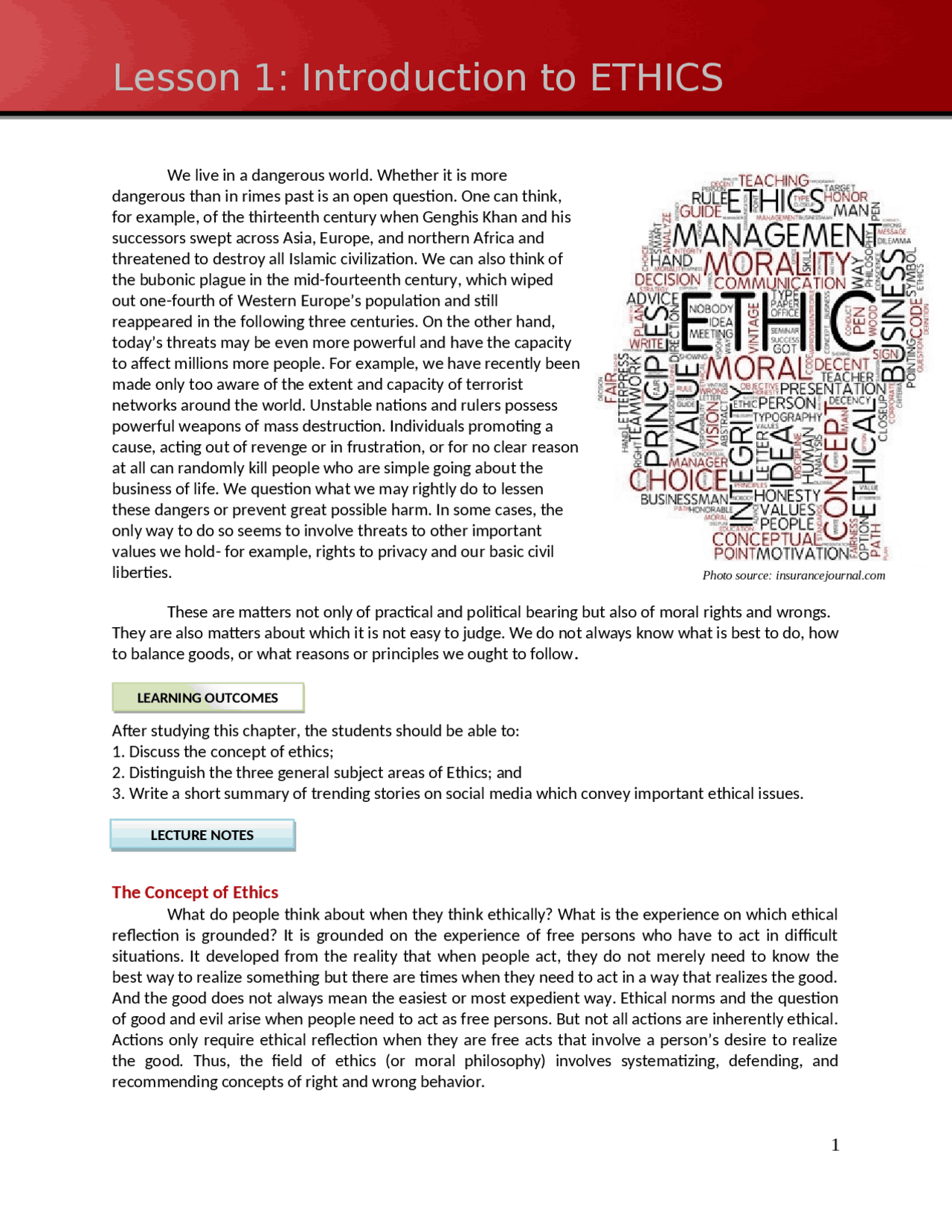 Ethics Docsity