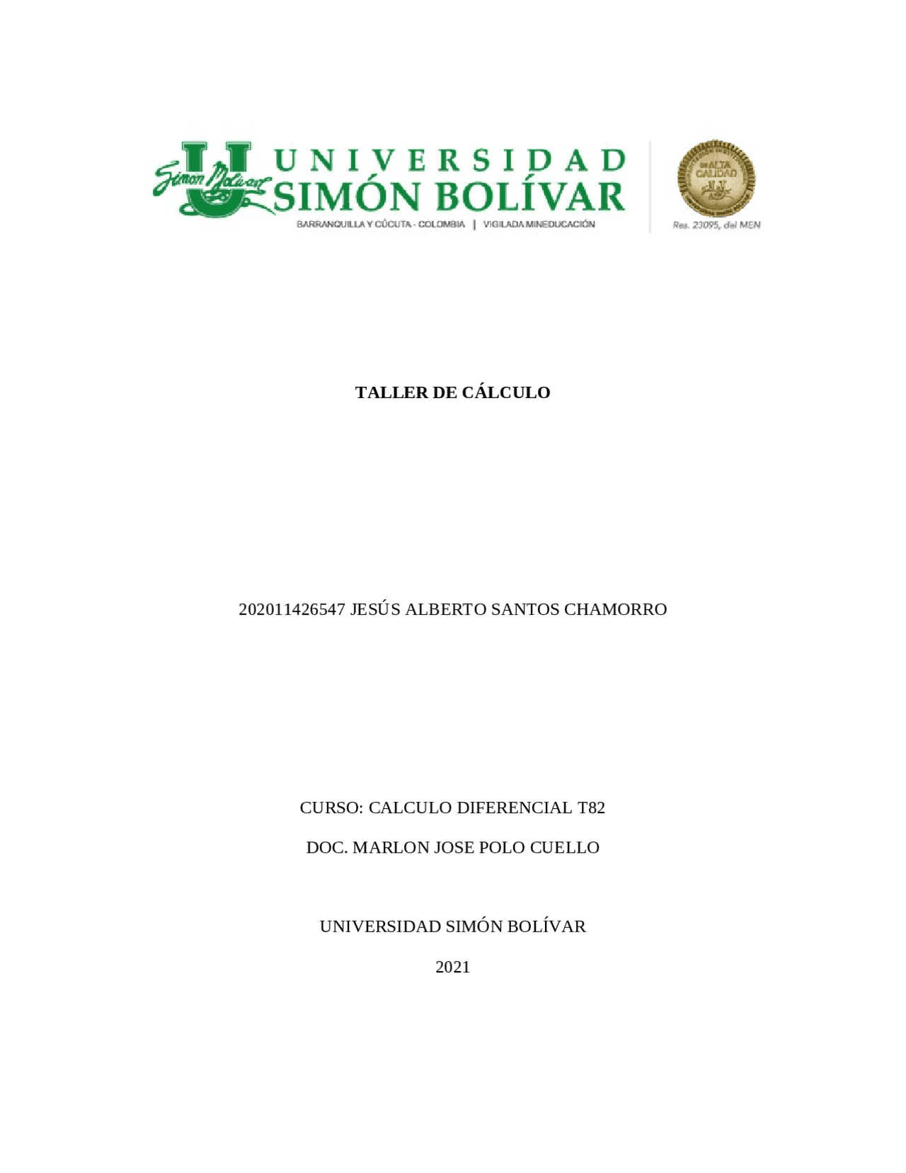 Taller De Calculo Integral Docsity