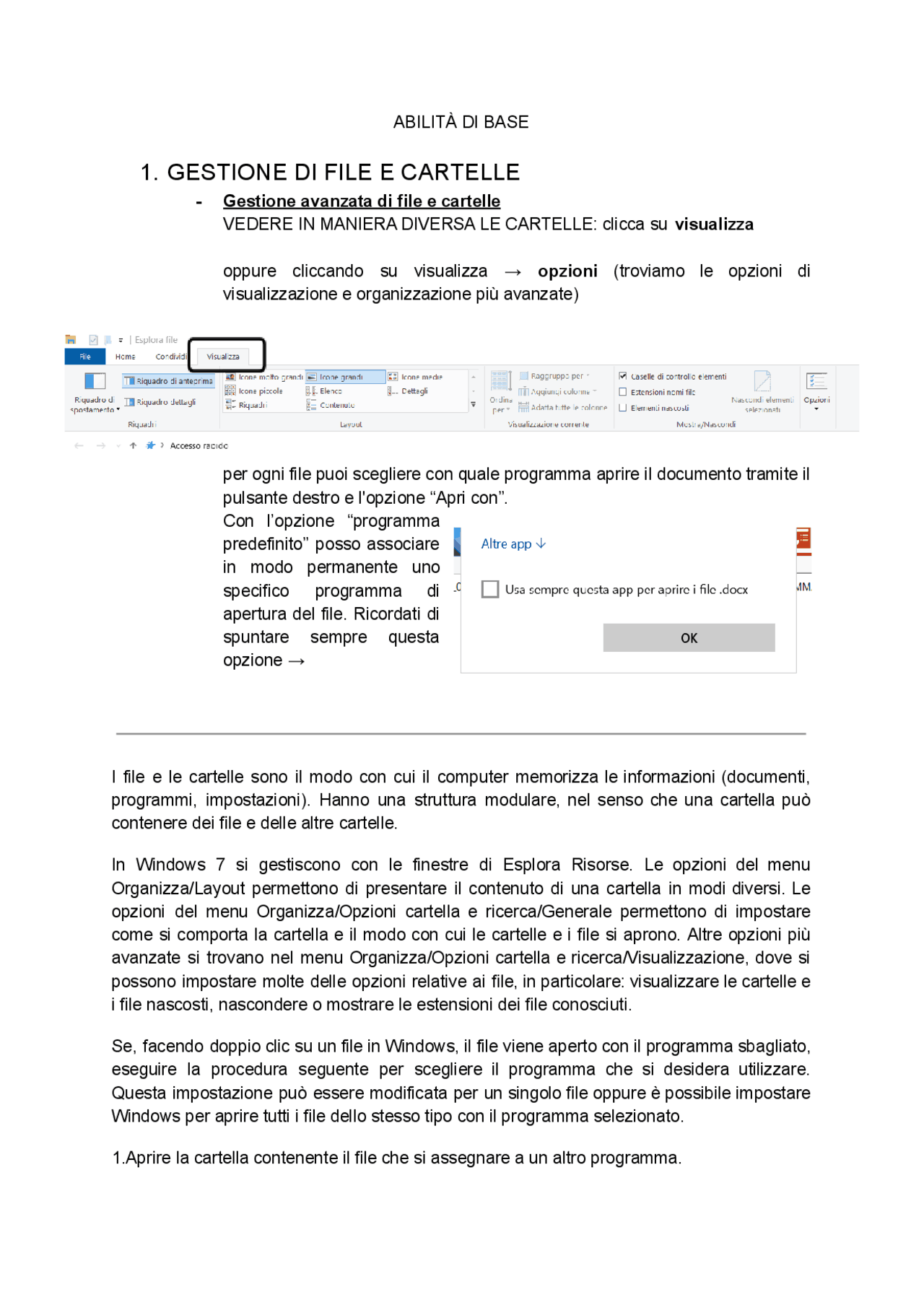 Riassunto Abilità Di Base Informatica Docsity