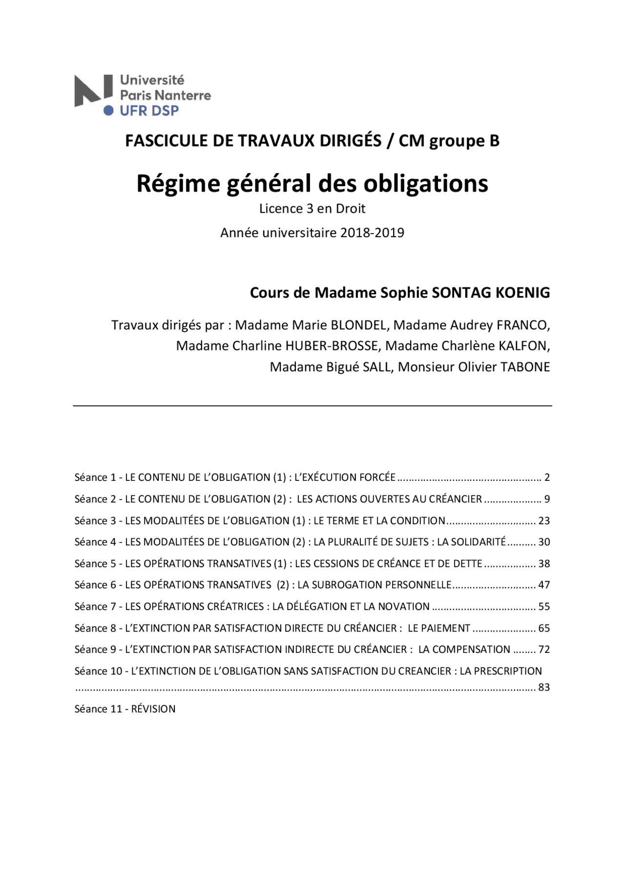 Régime Général Des Obligations Docsity