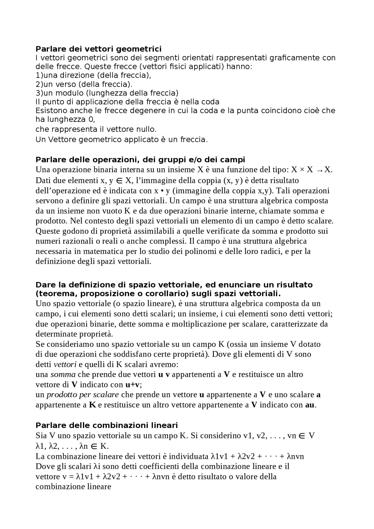 Geometria Analitica Amendola Aperte E Multiple E Campus 2022 Docsity