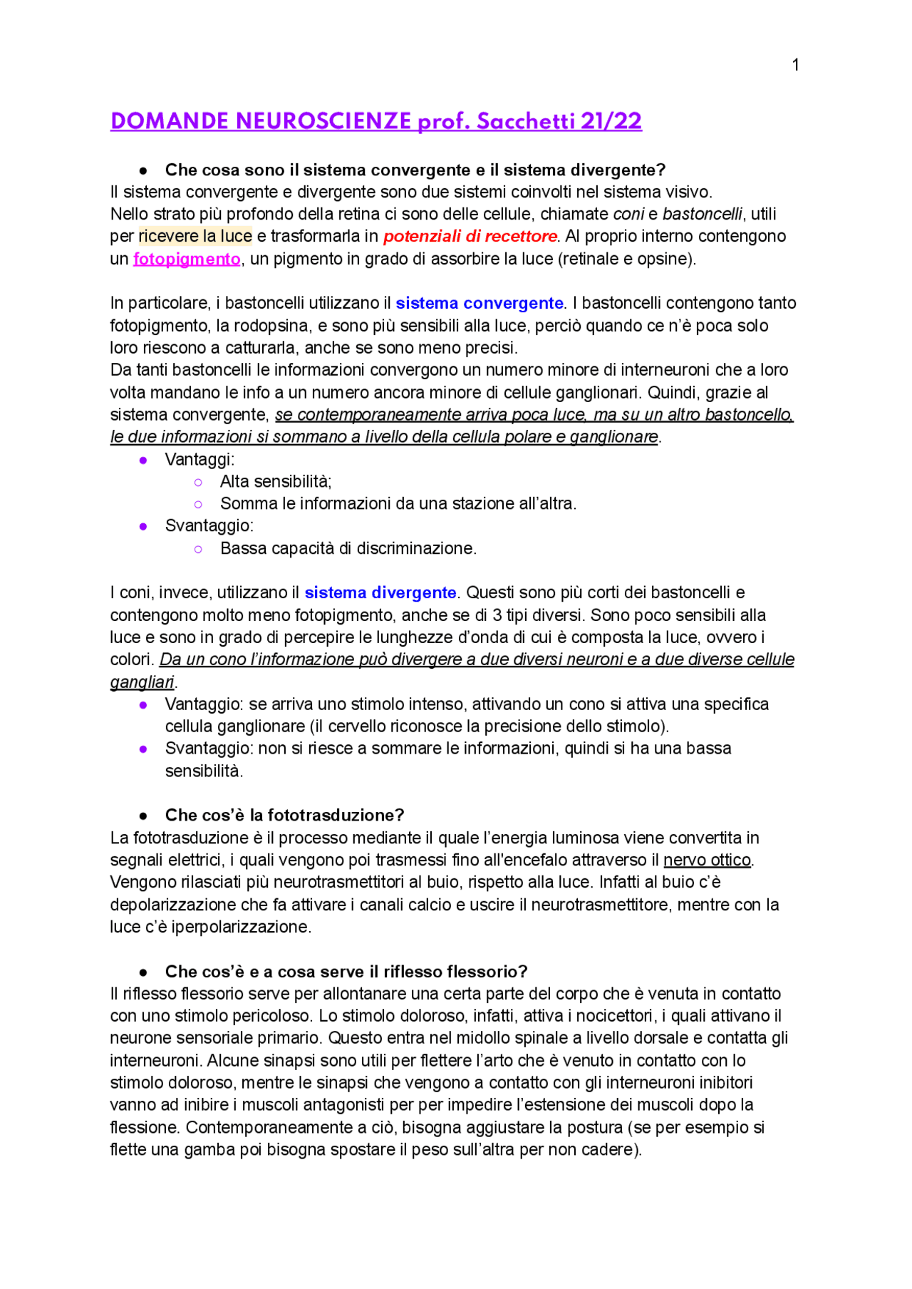 Domande Esame Sessione Invernale 2122 Prof Sacchetti Con Risposte