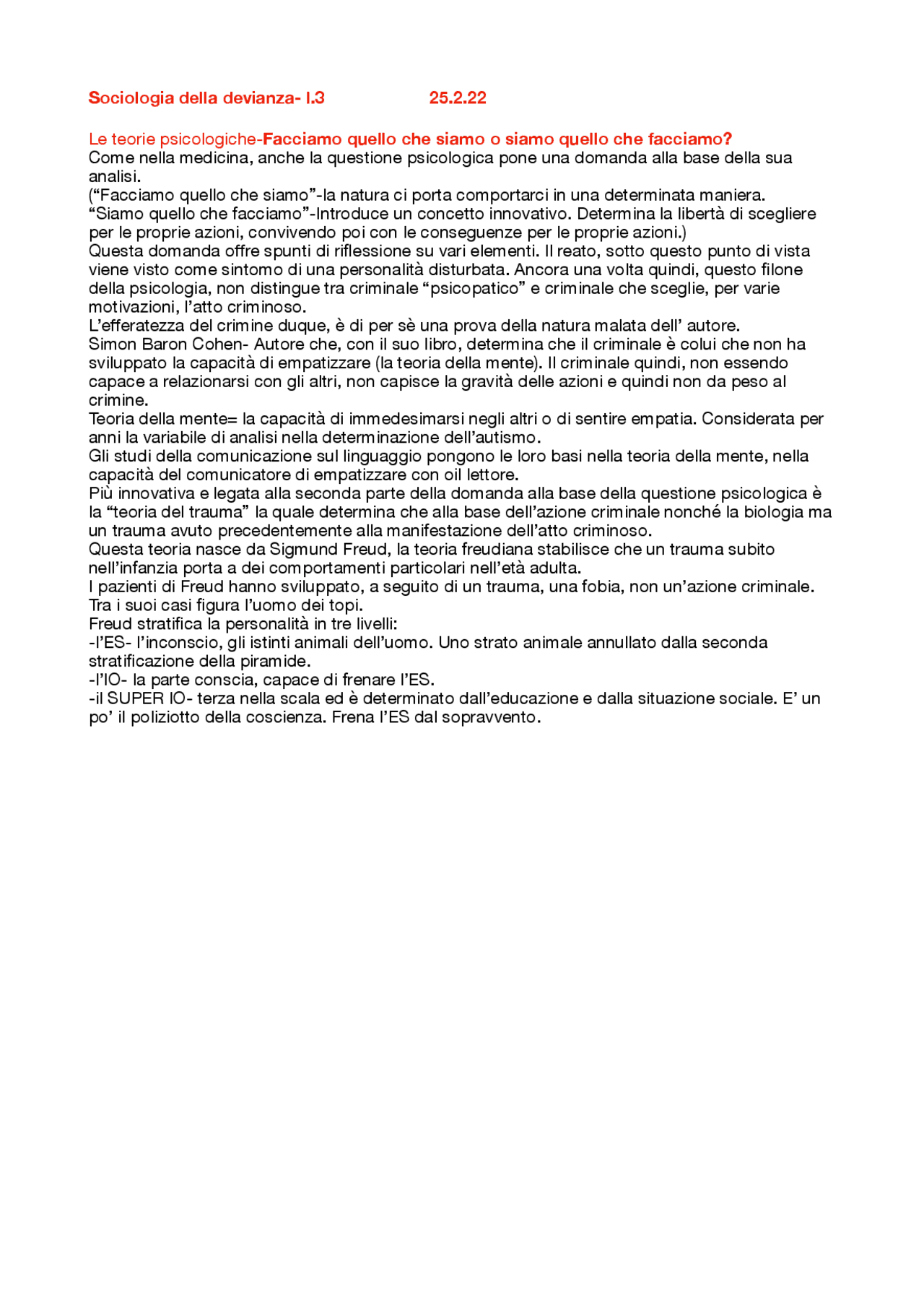 Le Teorie Psicologiche Docsity