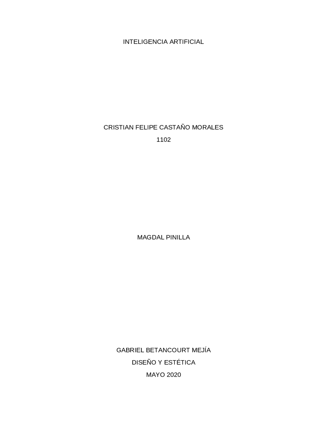 Inteligencia Artificial Docsity