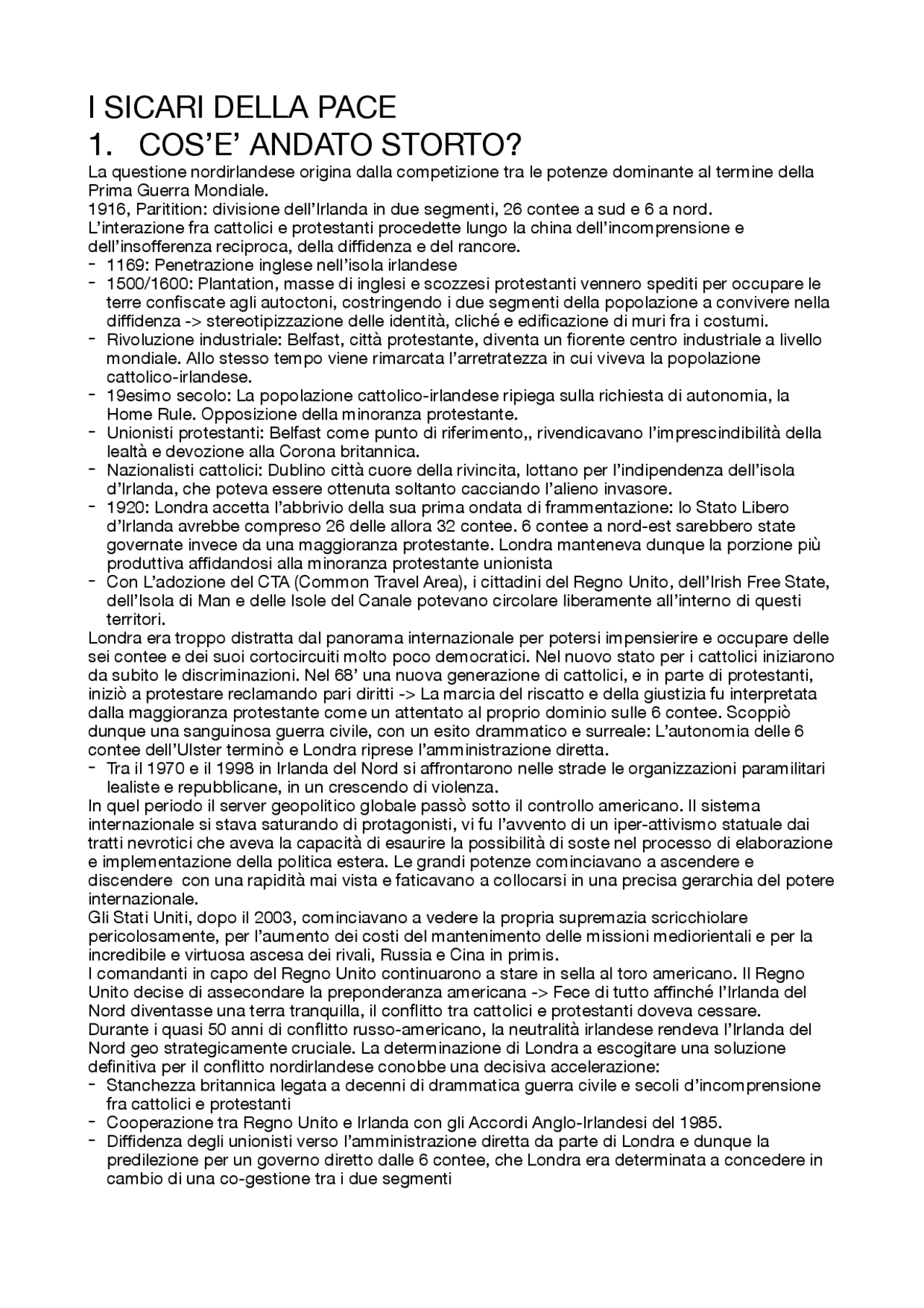 Luca Bellocchio I Sicari Della Pace Riassunto E Appunti Docsity