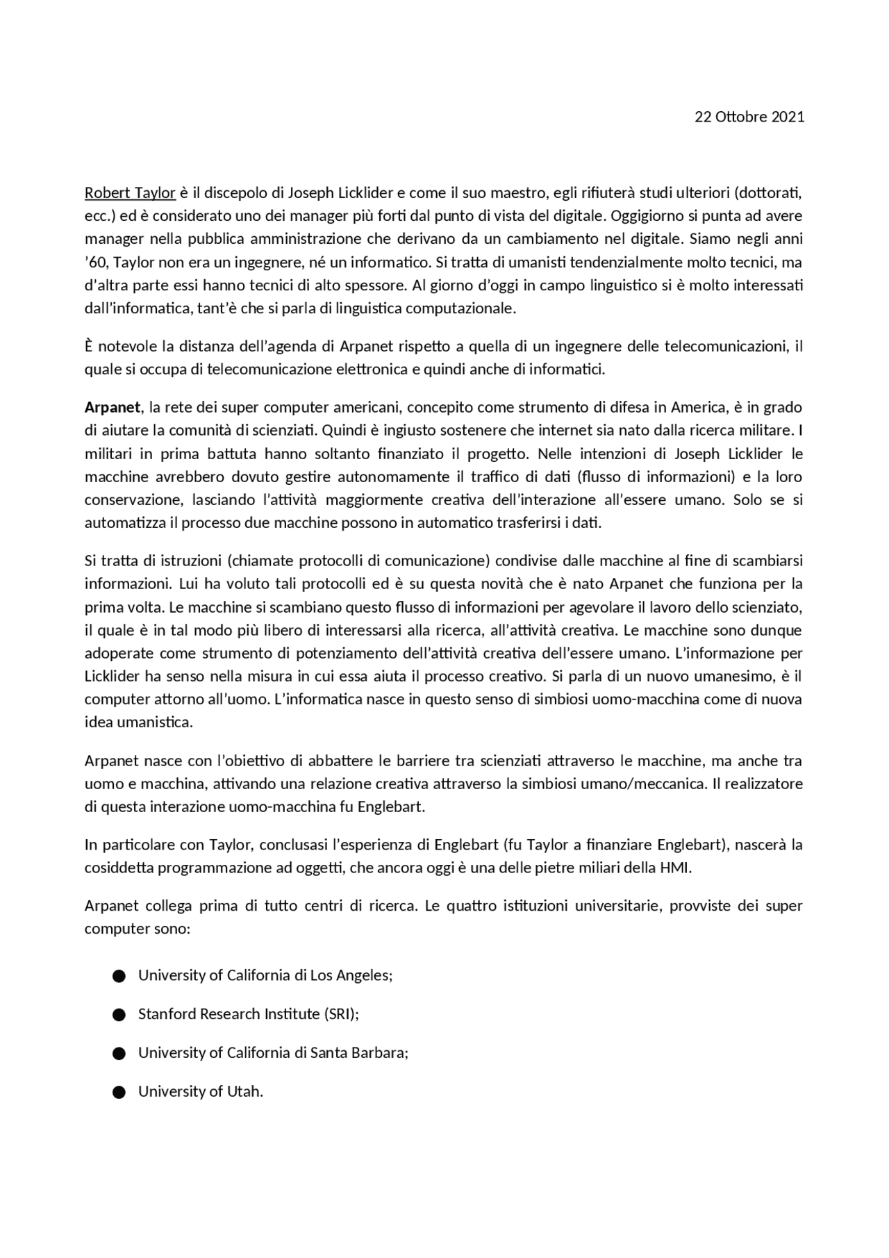 Informatica umanistica - Docsity