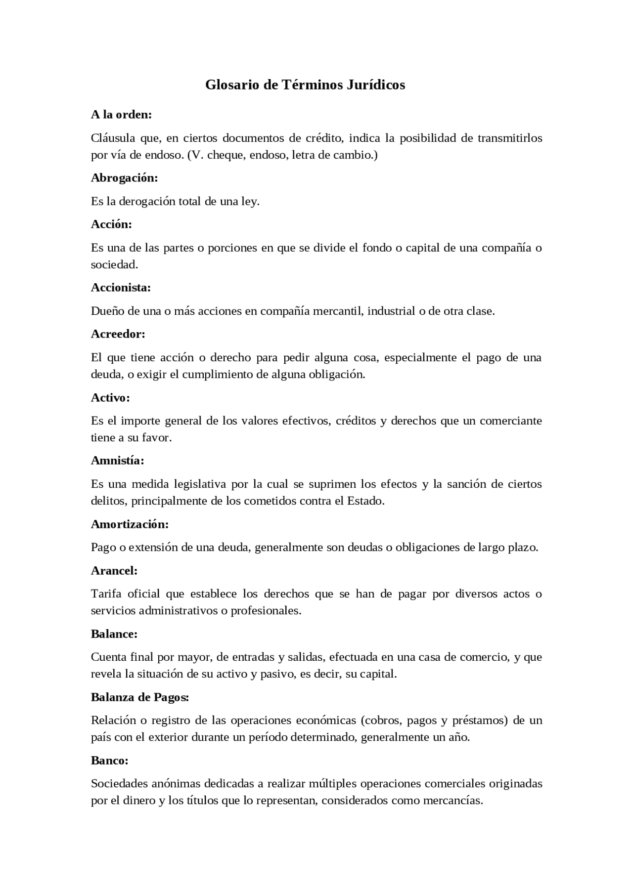 Diccionario de Términos Jurídicos | Apuntes de Legislación Tributária ...