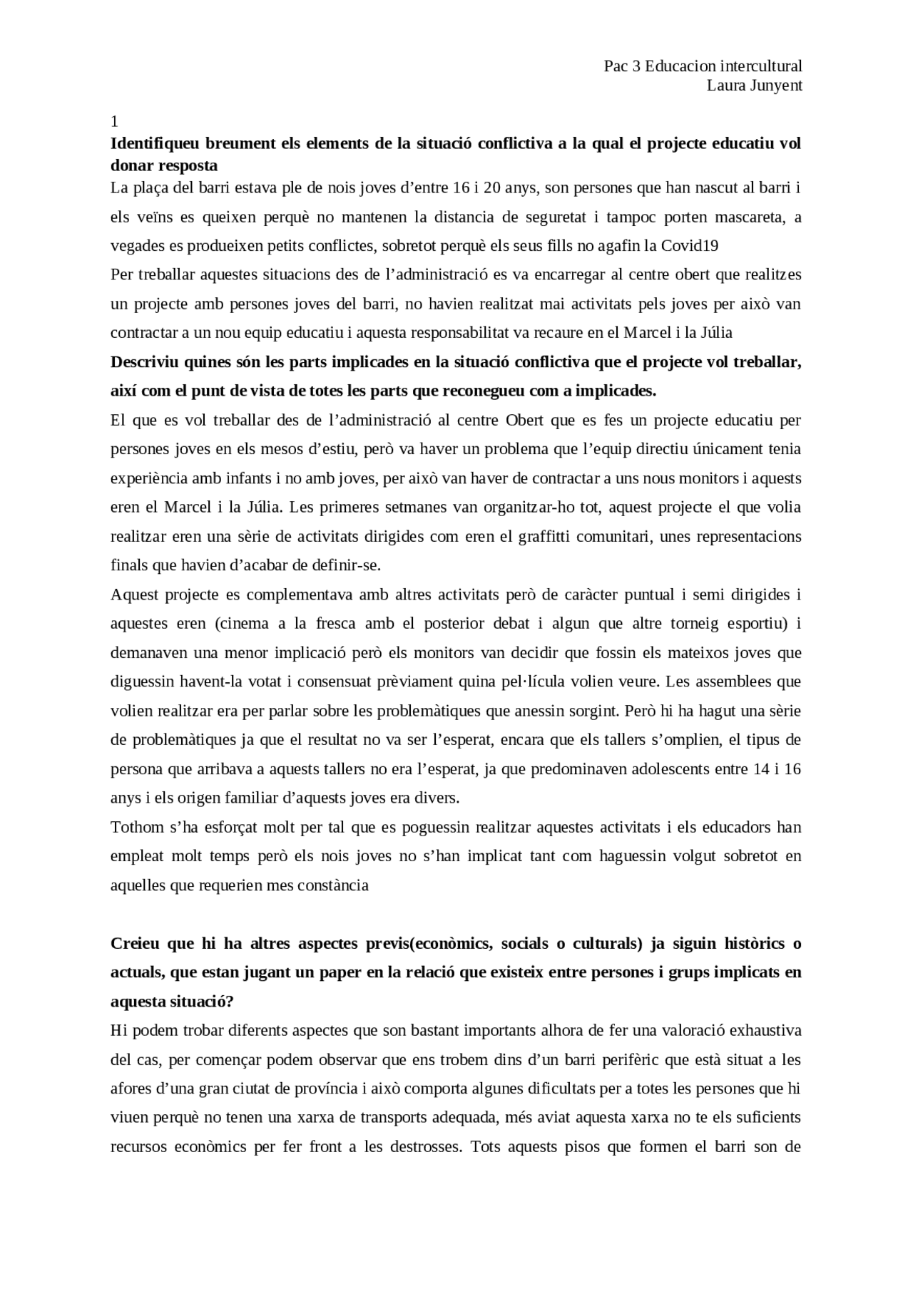 Educacion Intercultural Pac 1 Docsity