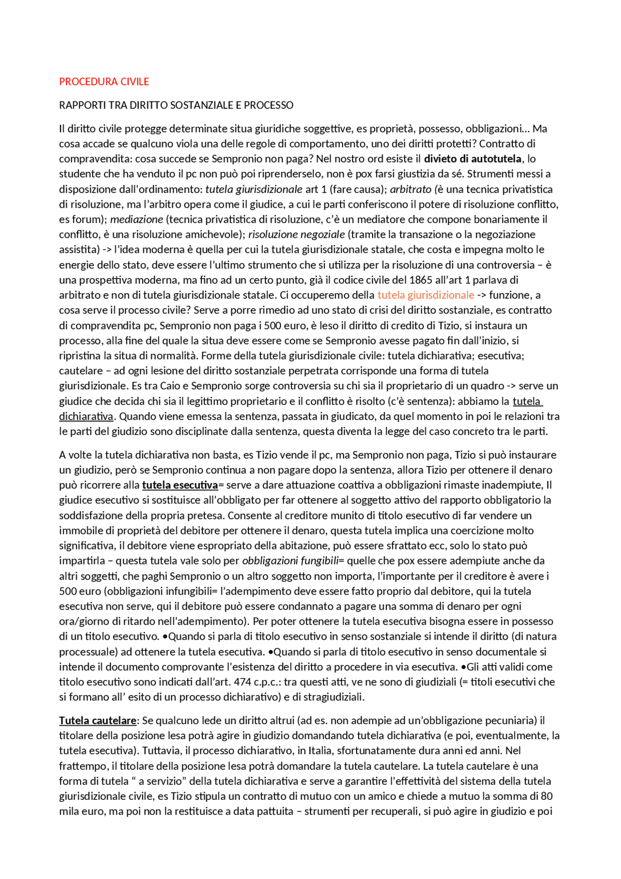 Appunti Diritto Processuale Civile Prima Parte Dalessandro Appunti