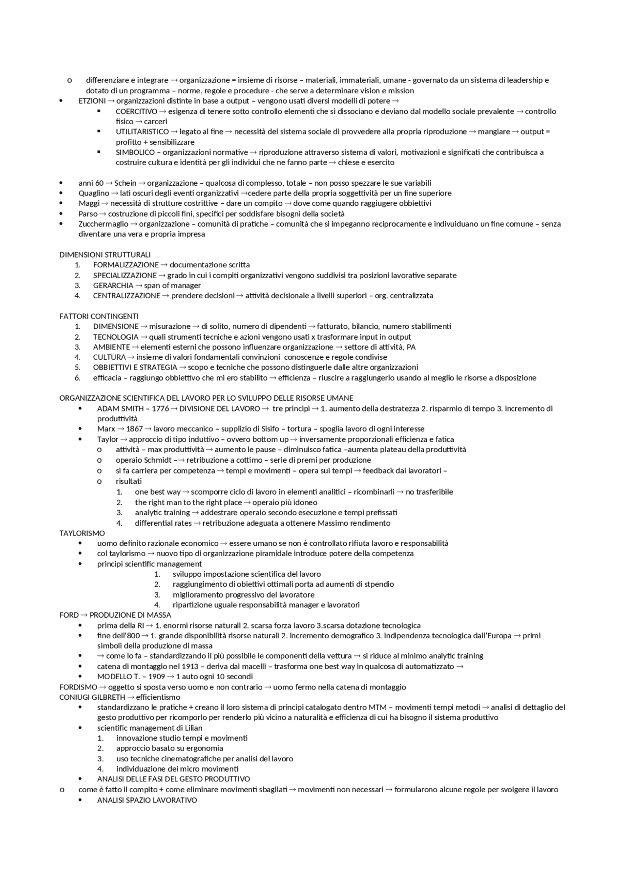 Appunti Presi A Ezione Riassunto Management Docsity