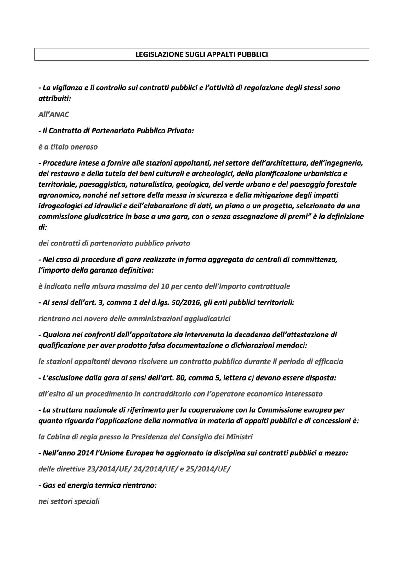 Legislazione Sugli Appalti Pubblici Docsity