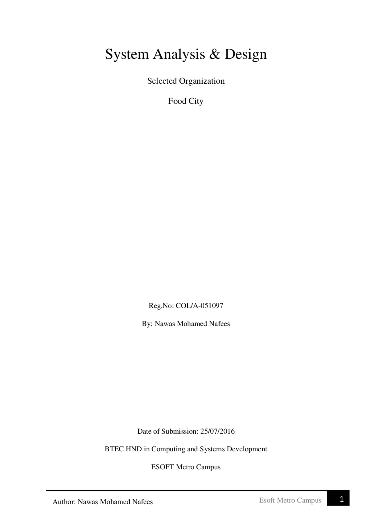 Computing And System Development Docsity
