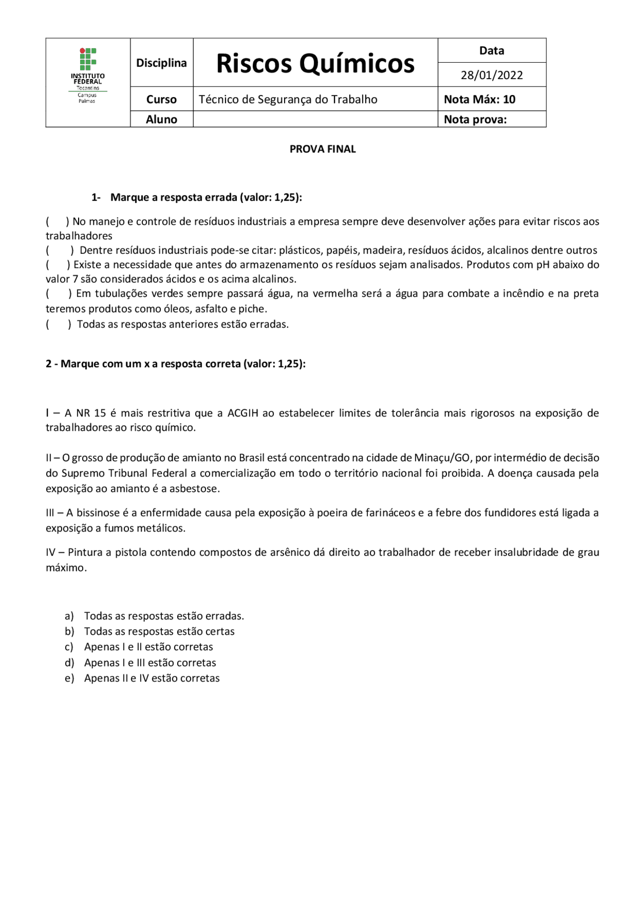 Segurança Do Trabalho Docsity