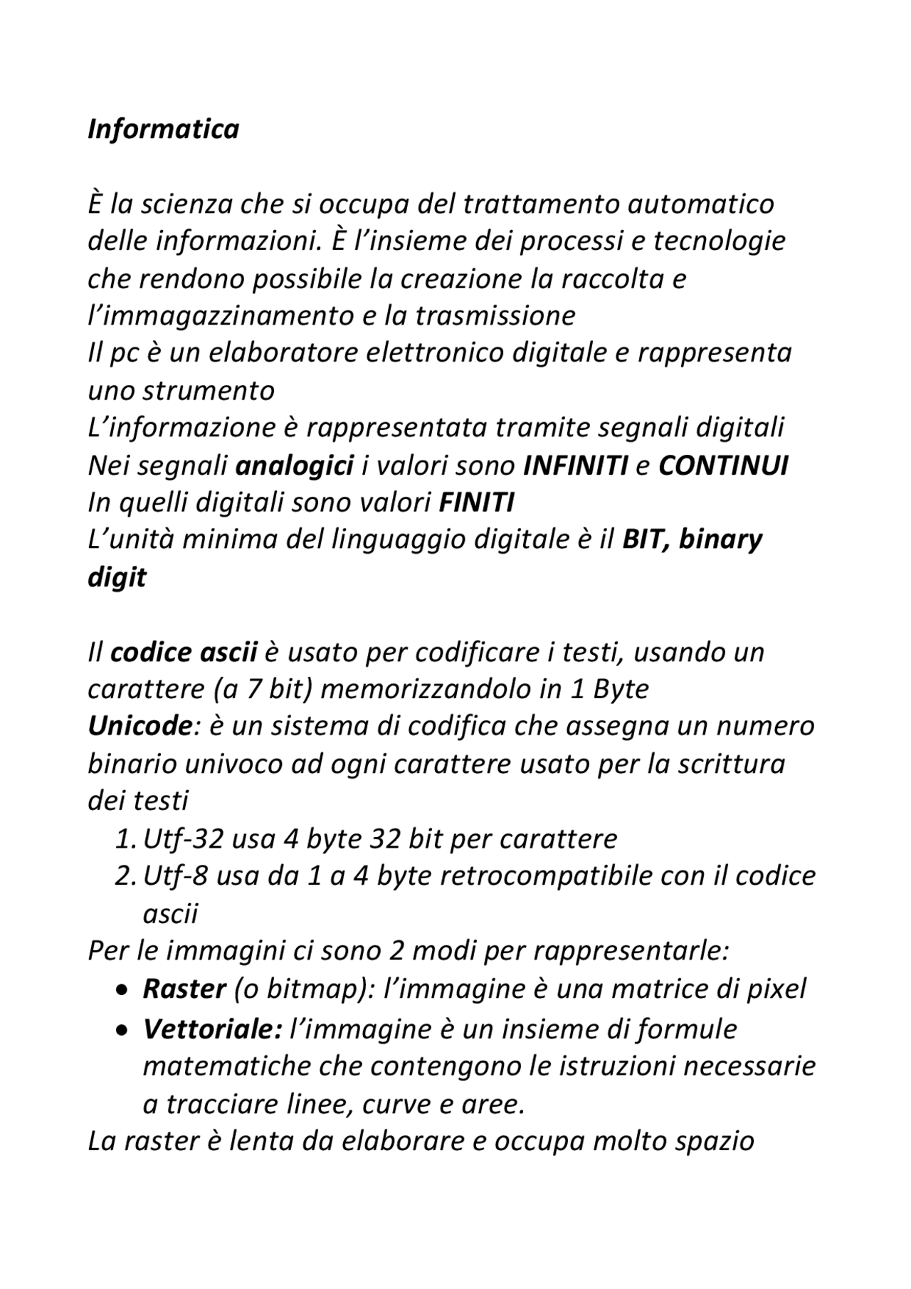 Concetti Informatica Docsity