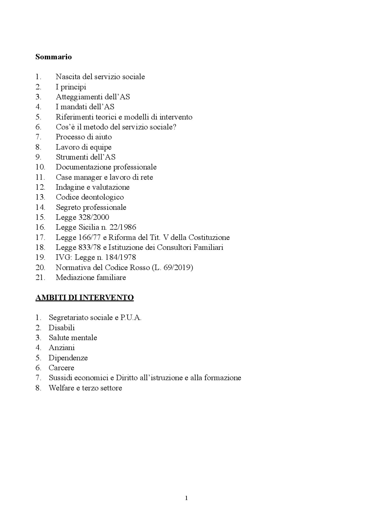 Sintesi Esame Di Stato Assistente Sociale Albo B Docsity