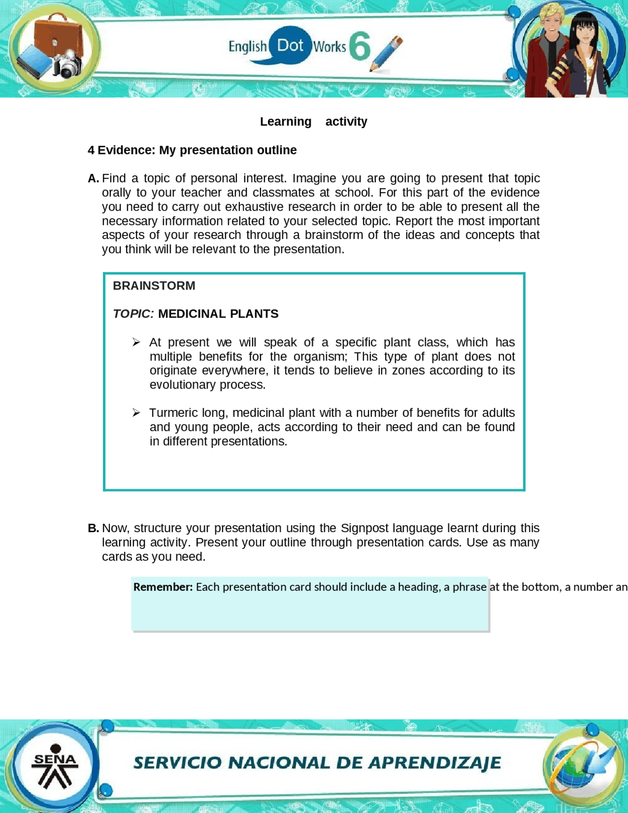 Evidence My Presentation Outlinedocx Traducciones De Inglés Docsity