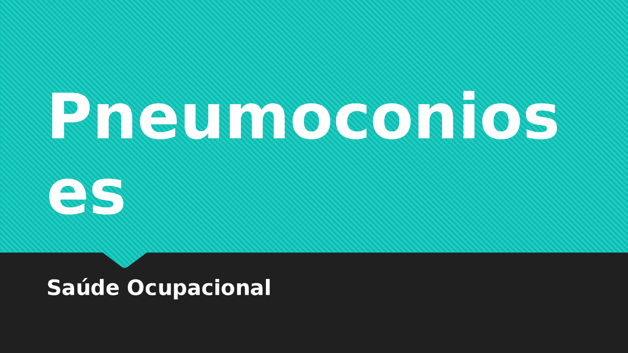 Pneumoconiose tudo que pode ocorrer com o pulmão - Docsity