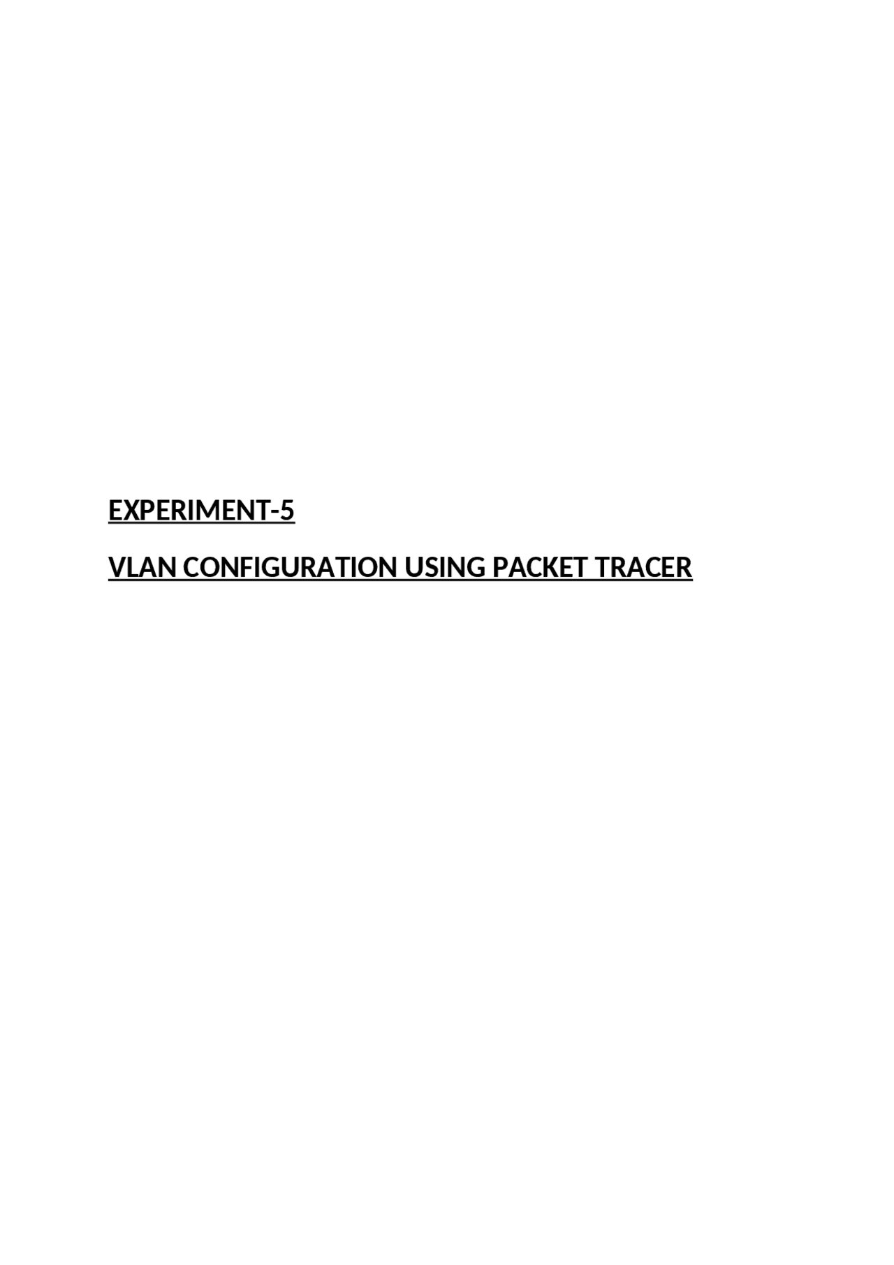 Vlan Configuration Using Packet Tracer Docsity