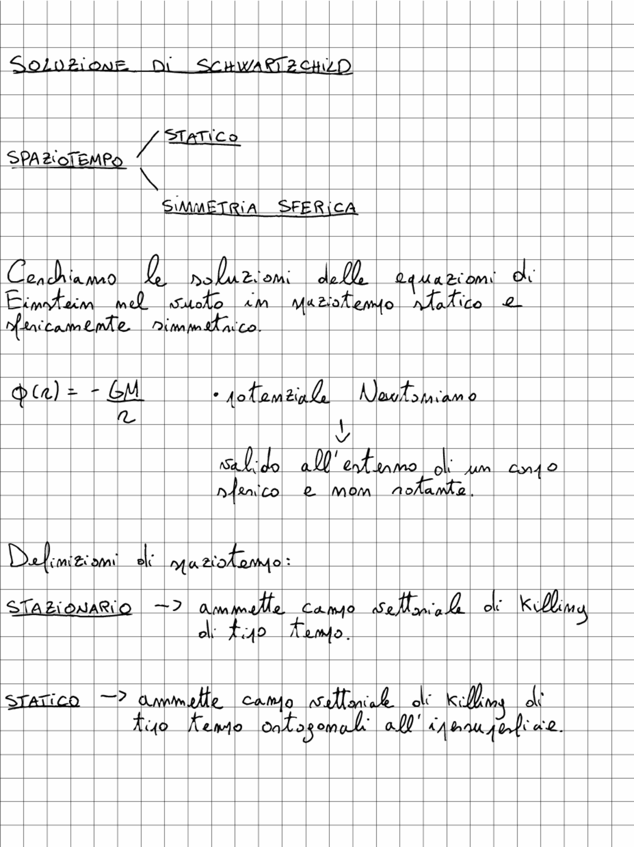 Appunti Di Relatività Generale Docsity