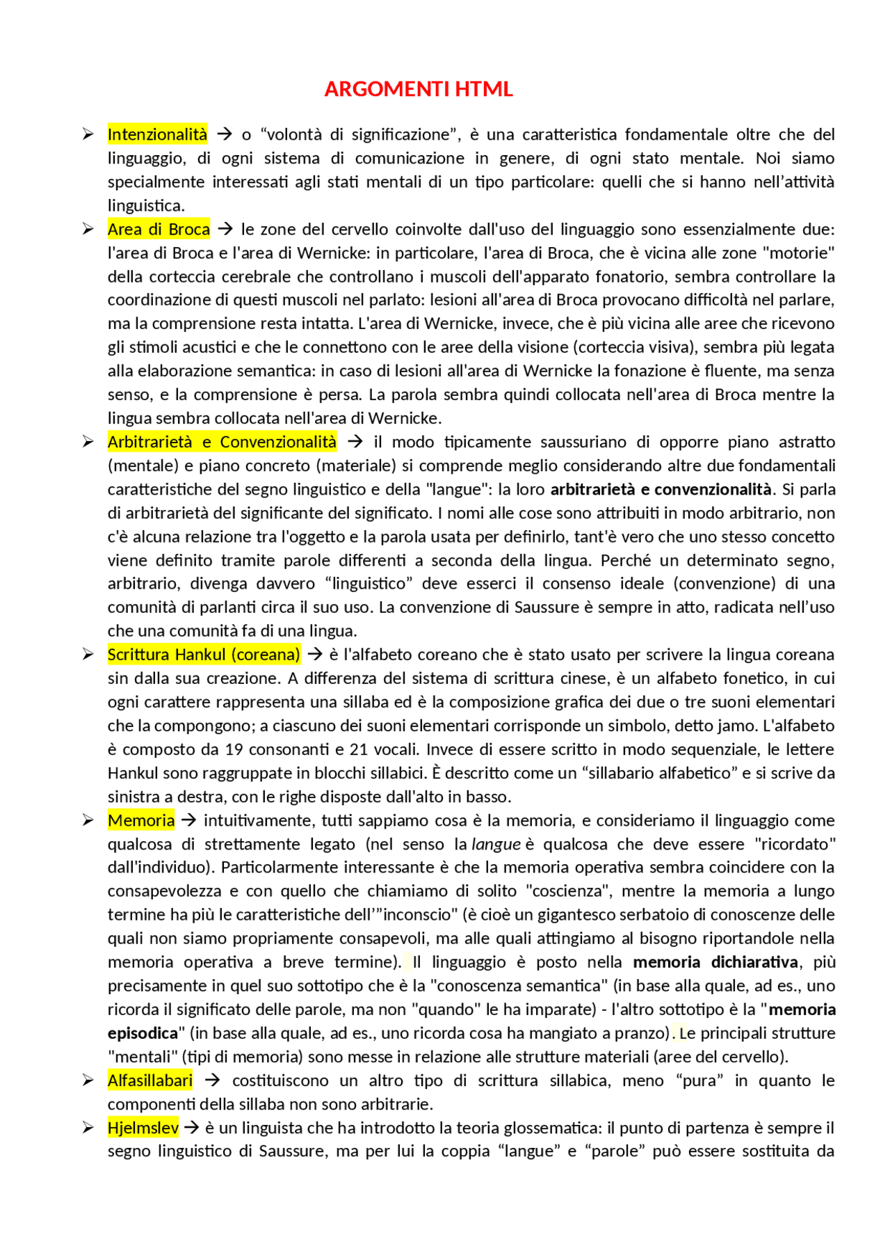 Riassunto Html Del Professore Docsity