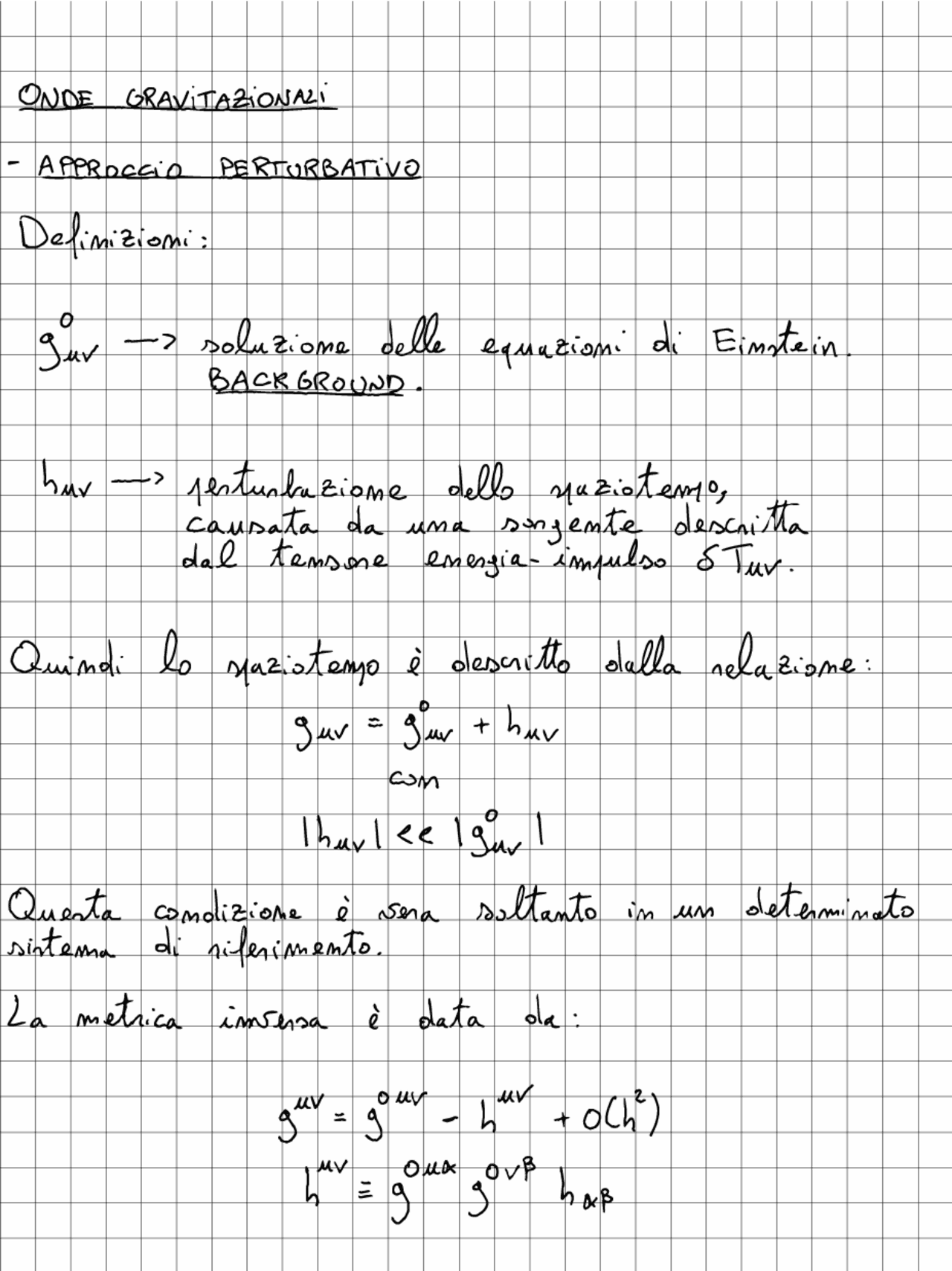 Appunti Relatività Generale Docsity