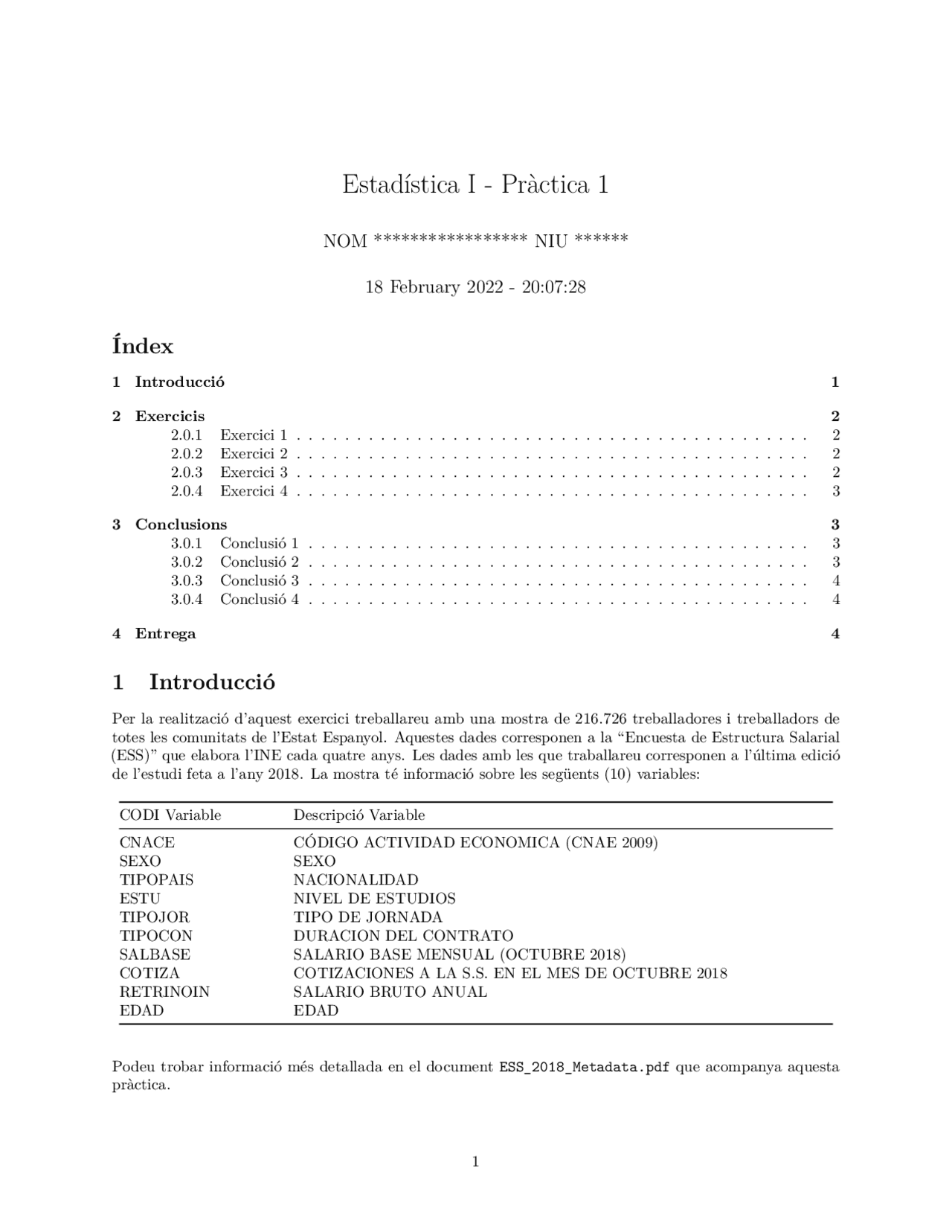 PRACTICA R STUDIO 2022 | Ejercicios de Estadística | Docsity