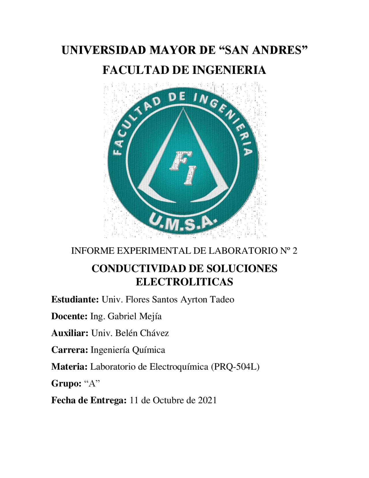 Conductividad De Disoluciones Docsity