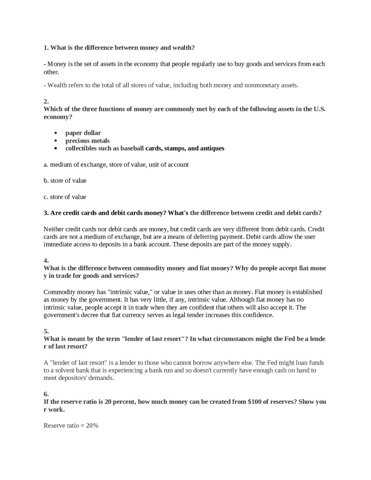Macroeconomics Exercise 2 Docsity