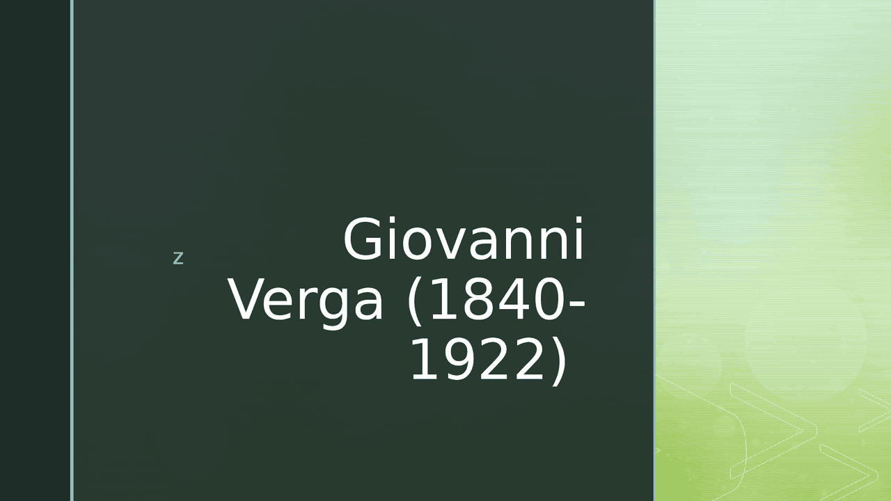 Slide Giovanni Verga Docsity