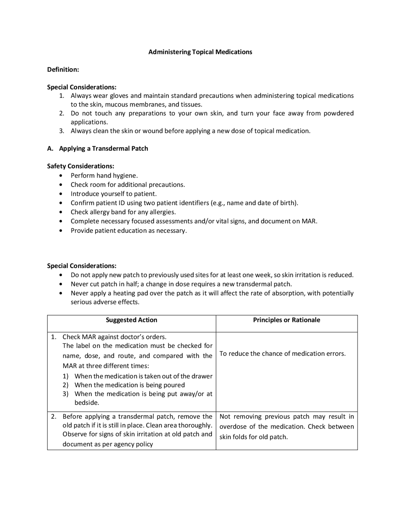 RLE Related Learning Experiences - Docsity