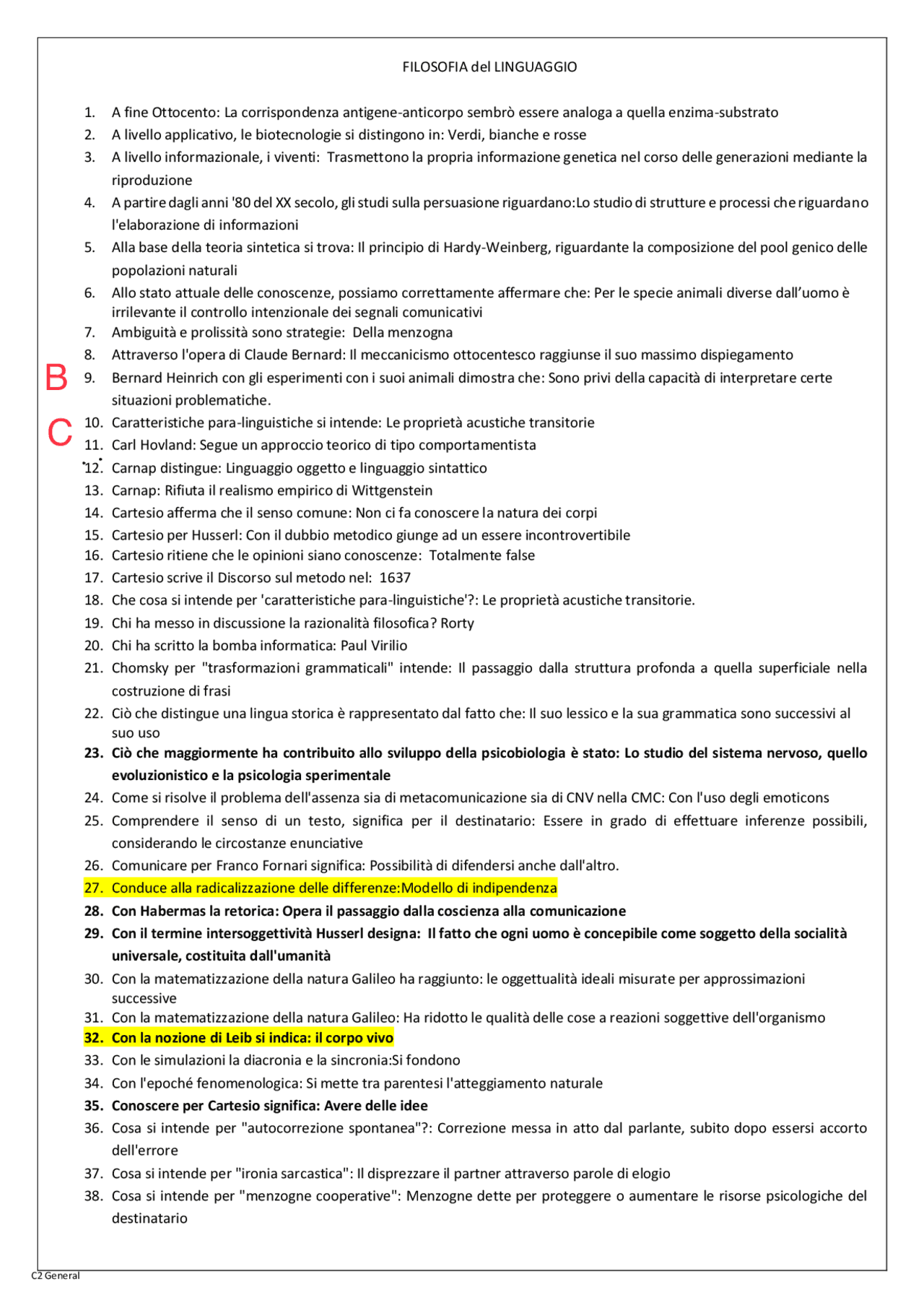 Domande E Risposte Esame Test Dammissione Di Filosofia Del