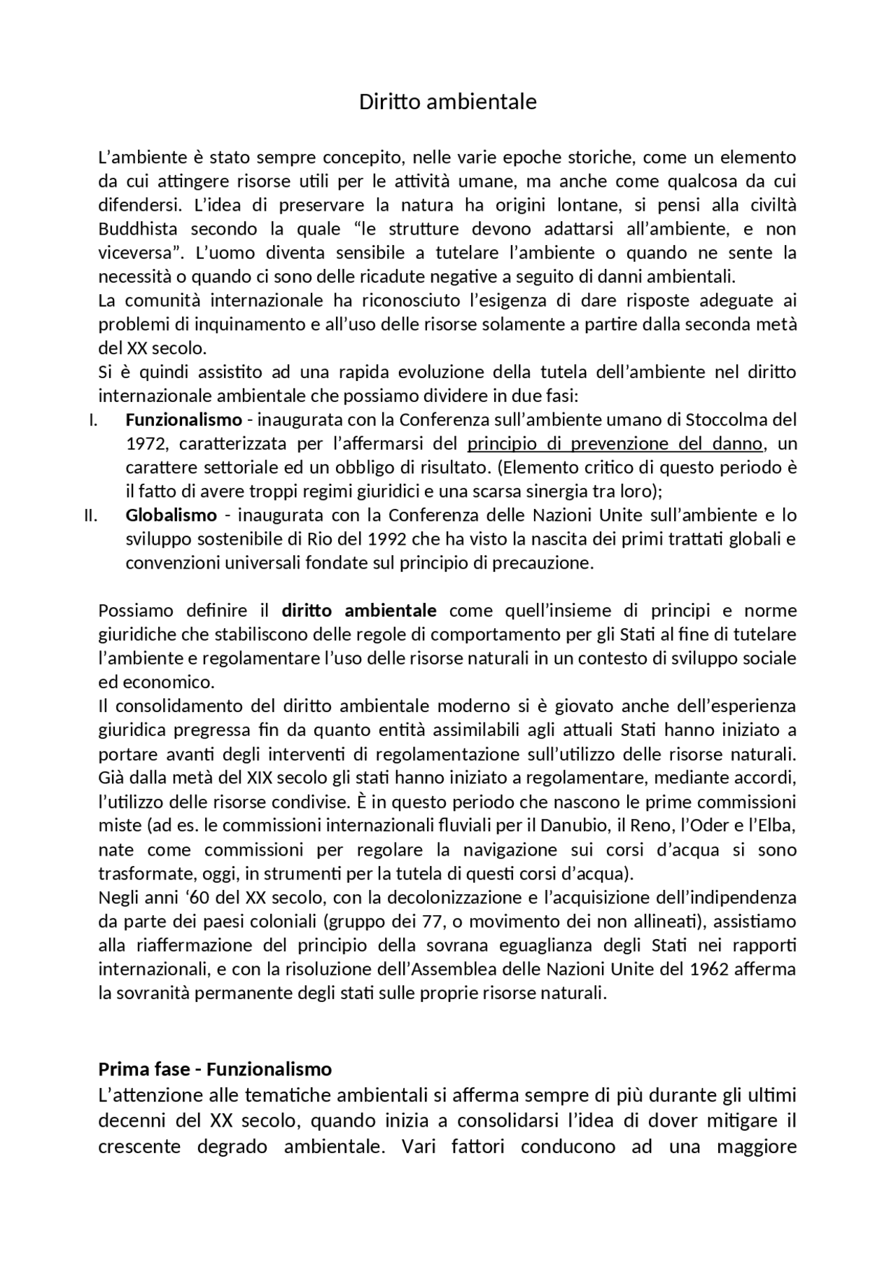 Sintesi Appunti E Libro Diritto Ambientale Docsity
