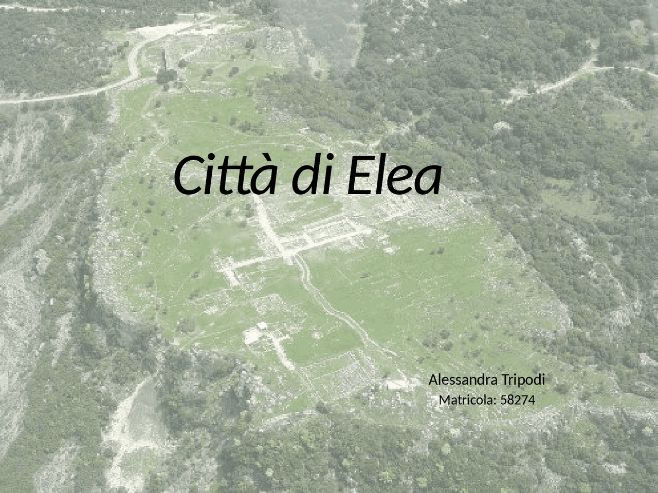 La città di Elea, nuove ricerche e studi - Docsity
