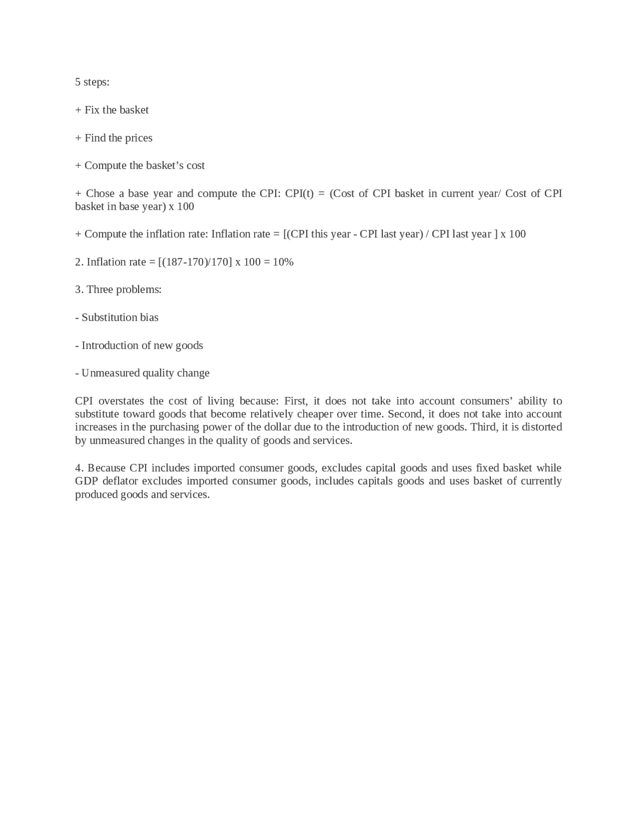 Macroeconomics Exercise 3 Docsity