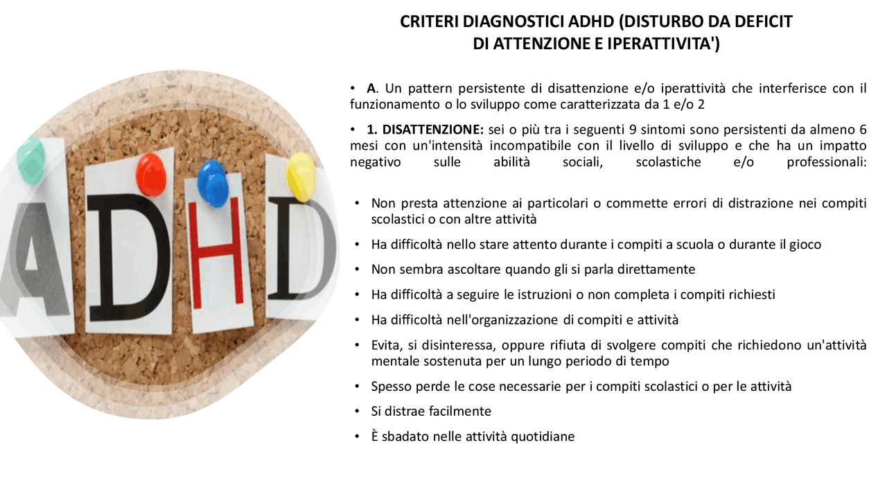 CRITERI DIAGNOSTICI ADHD DAL DSM V - Docsity