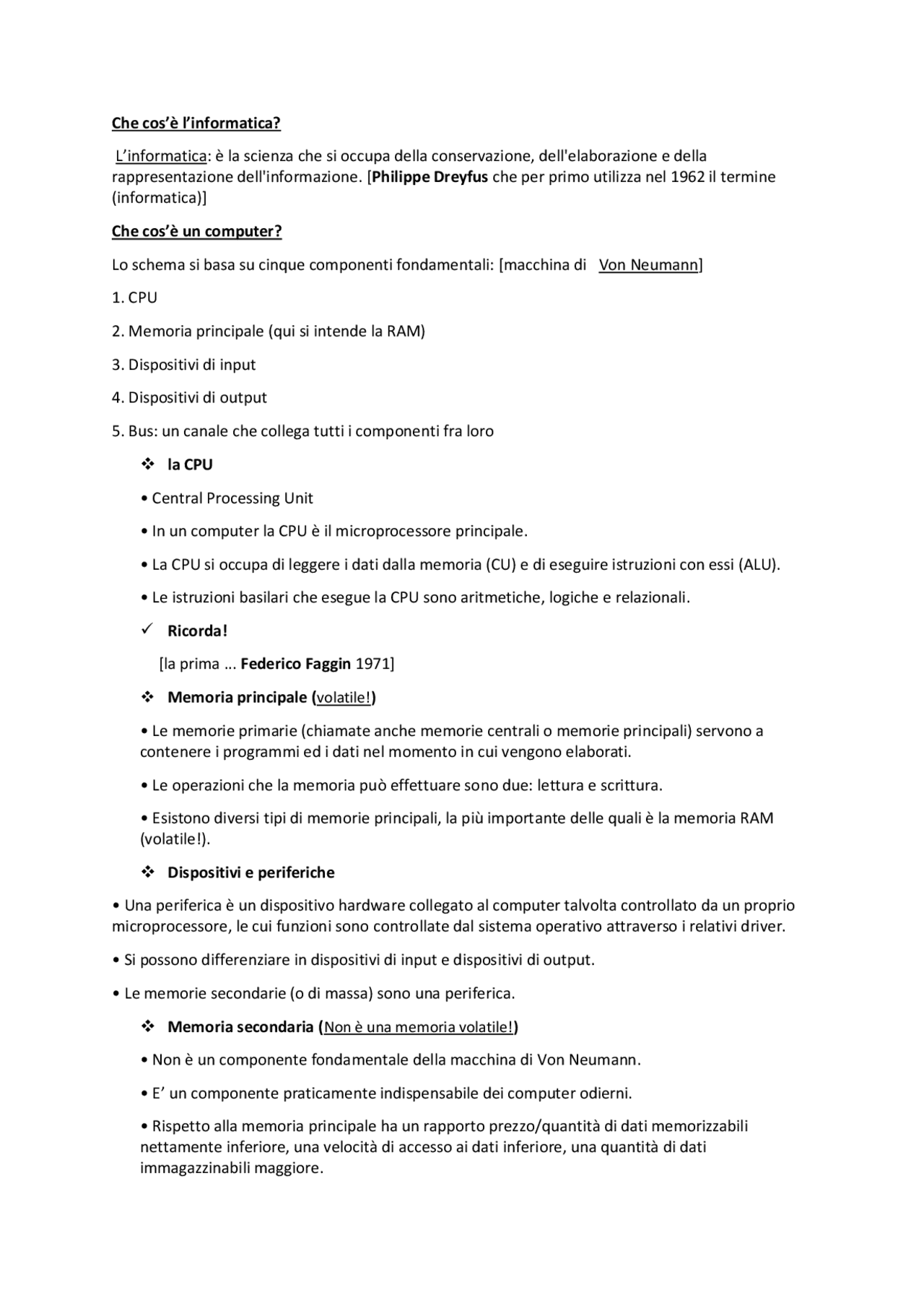 Appunti Informatica Part1 Docsity