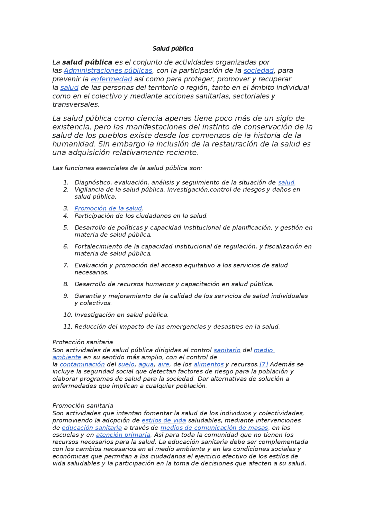Apuntes De Salud Pública Docsity