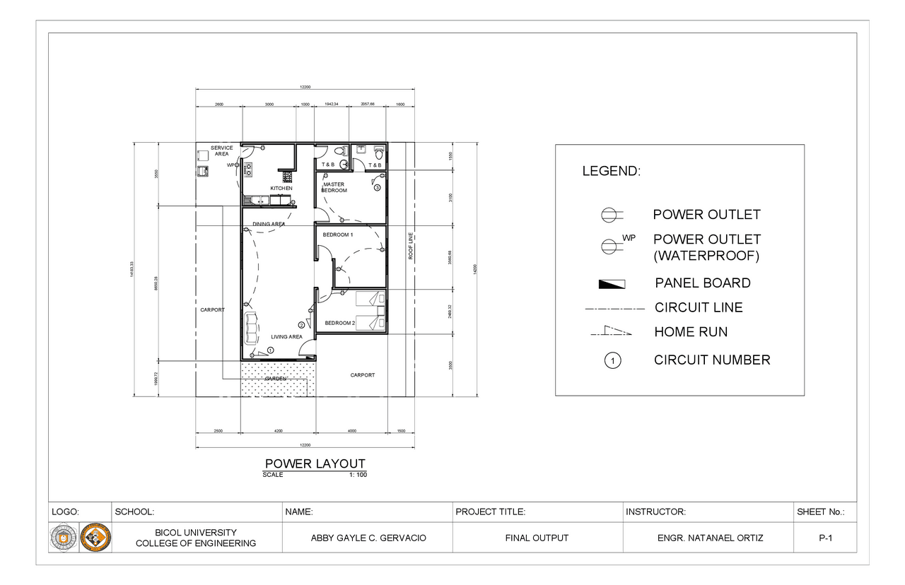 CAD Electrical Layout | Assignments Computer Aided Design (CAD) | Docsity