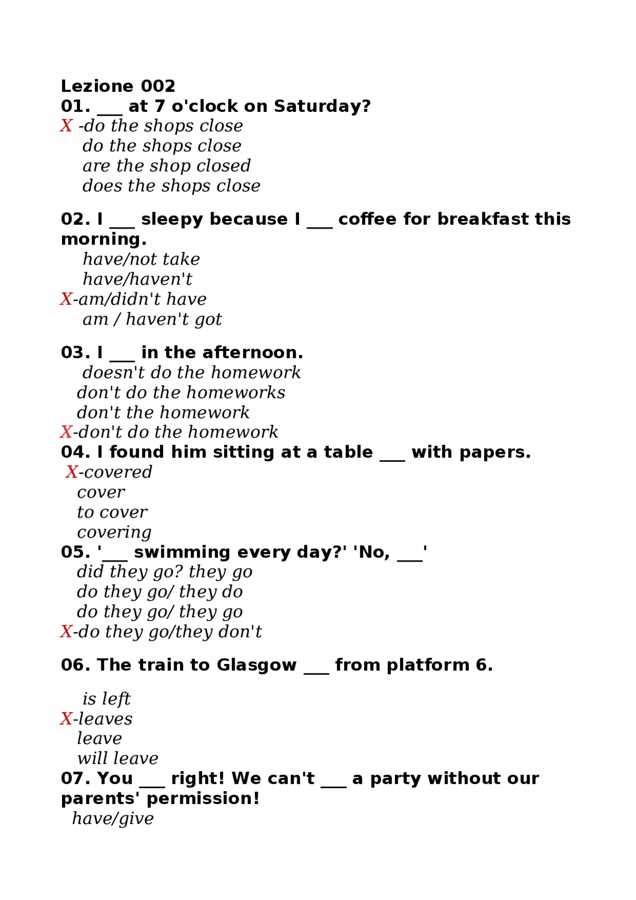 Inglese Giurisprudenza Risposte Aperte E Multiple Corretto Docsity